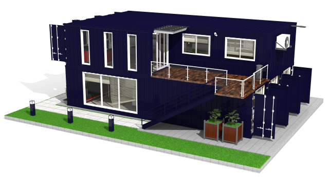 container office building 3D Model in Buildings 3DExport