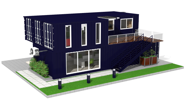 container office building 3D Model in Buildings 3DExport