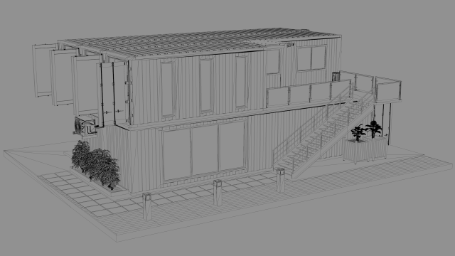 container office building 3D Model in Buildings 3DExport