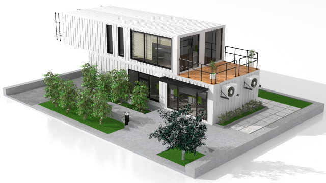 container office building 3D Model in Buildings 3DExport