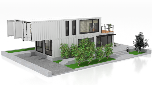 container office building 3D Model in Buildings 3DExport