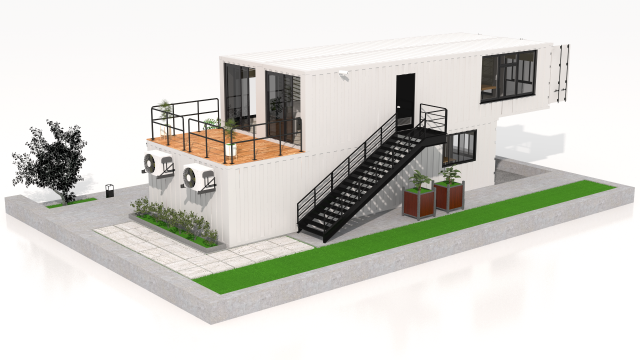 container office building 3D Model in Buildings 3DExport