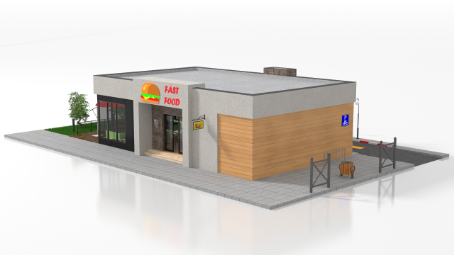 supermarket retail store 3D Model in Buildings 3DExport