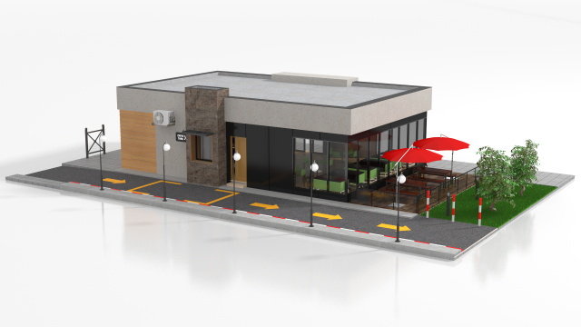 supermarket retail store 3D Model in Buildings 3DExport