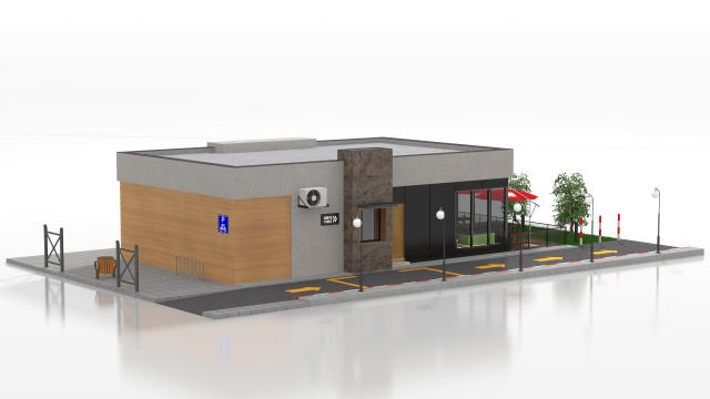 supermarket retail store 3D Model in Buildings 3DExport