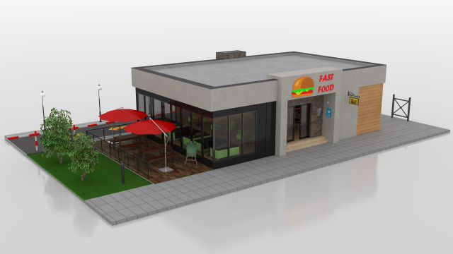 supermarket retail store 3D Model in Buildings 3DExport