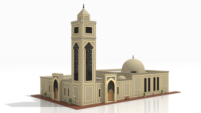 mosque 3D Model in Buildings 3DExport