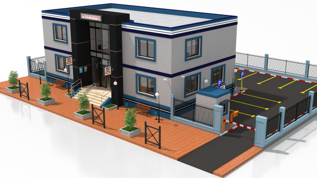 police station 3D Model in Buildings 3DExport