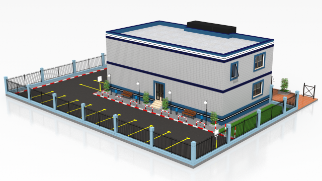 police station 3D Model in Buildings 3DExport