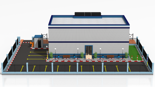 police station 3D Model in Buildings 3DExport