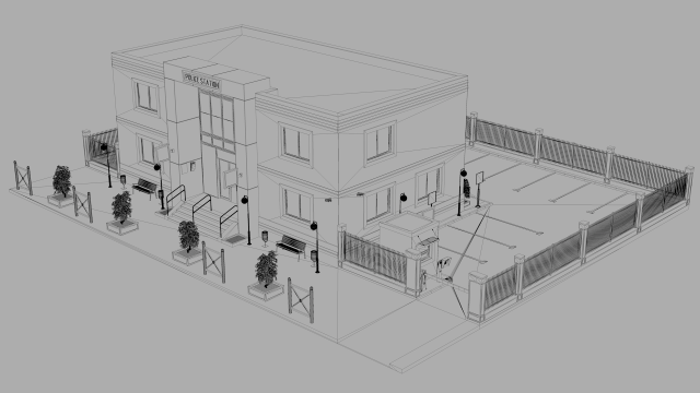 police station 3D Model in Buildings 3DExport