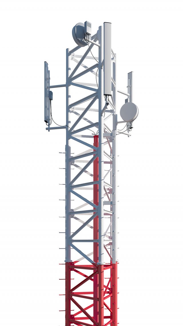 telecommunication tower 3D Model in Environment 3DExport