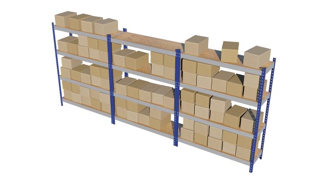 warehouse racking 3D Model in Shipping Containers 3DExport