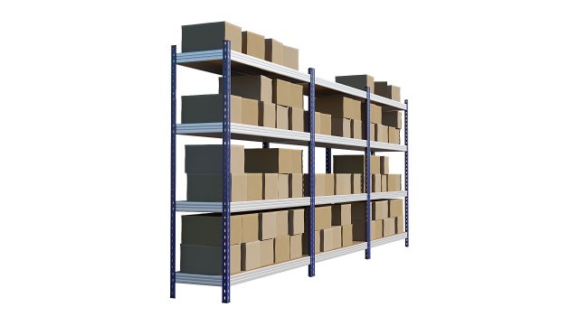warehouse racking 3D Model in Shipping Containers 3DExport