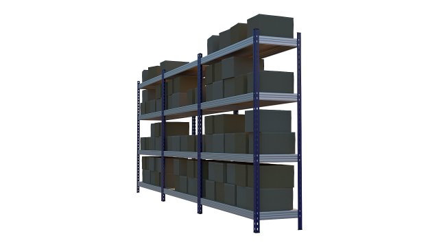 warehouse racking 3D Model in Shipping Containers 3DExport