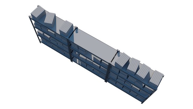 warehouse racking 3D Model in Shipping Containers 3DExport