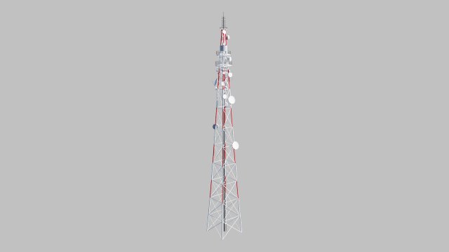 telecommunication tower 3D Model in Environment 3DExport