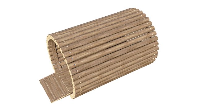 playground wooden log tunnel 3D Model in Environment 3DExport