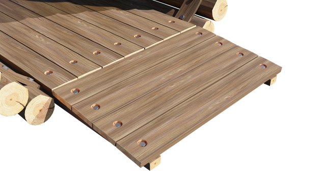 playground wooden log tunnel 3D Model in Environment 3DExport