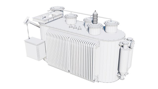 electrical transformer 3D Model in Machines 3DExport