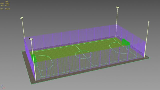 soccer football field 3D Model in Stadium 3DExport