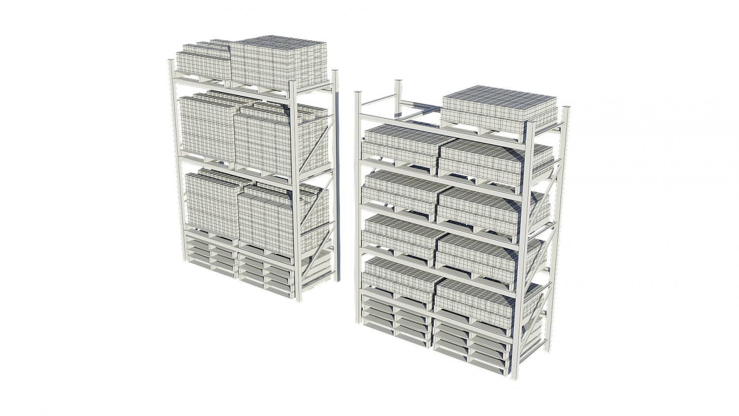 warehouse racking Modèles 3D in Autre 3DExport