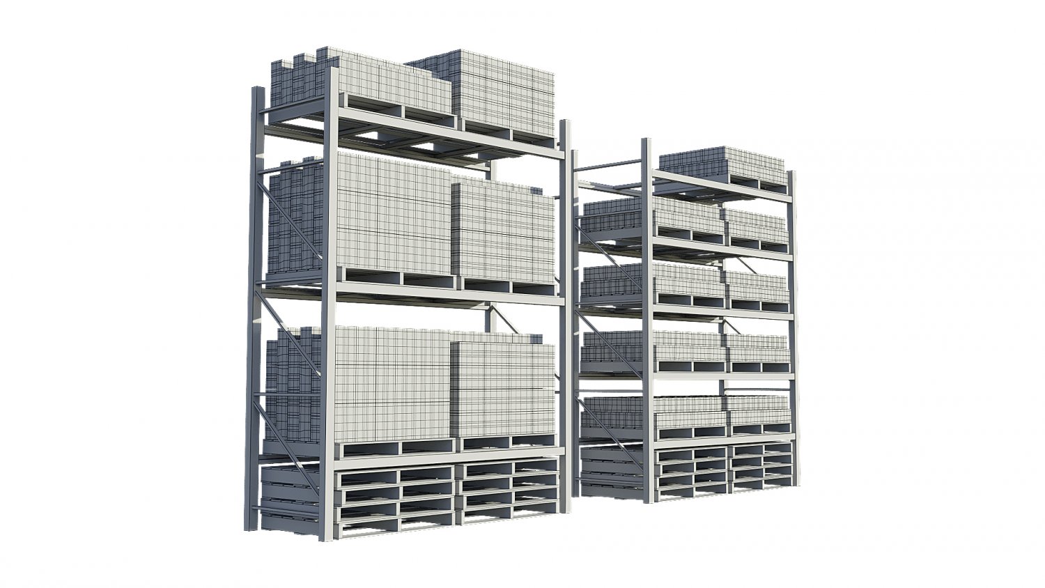 warehouse racking Modèles 3D in Autre 3DExport