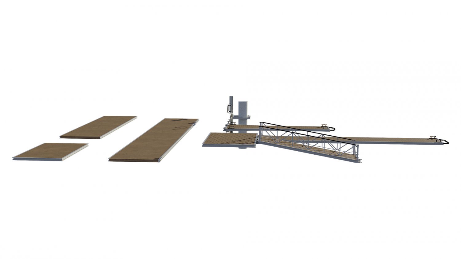 marina for boats 3D Model in Miscellaneous 3DExport