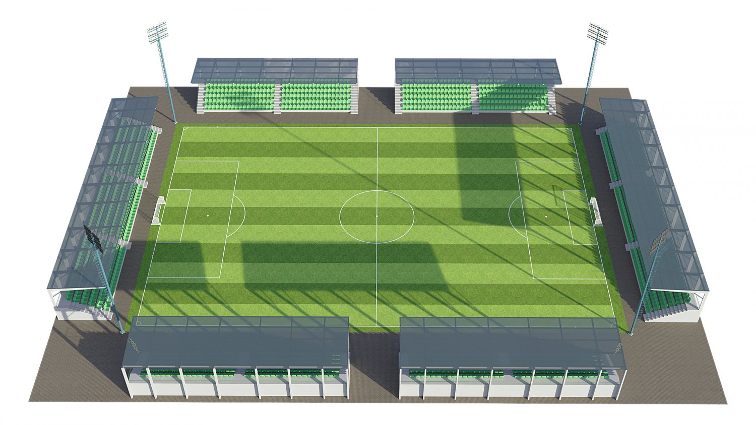 Soccer Field Layout 3d