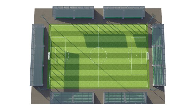 soccer football field 3D Model in Stadium 3DExport