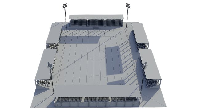 soccer football field 3D Model in Stadium 3DExport