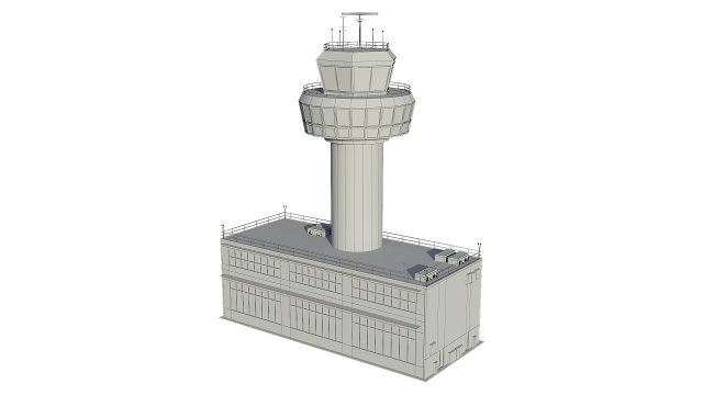 airport control tower 3D Model in Buildings 3DExport