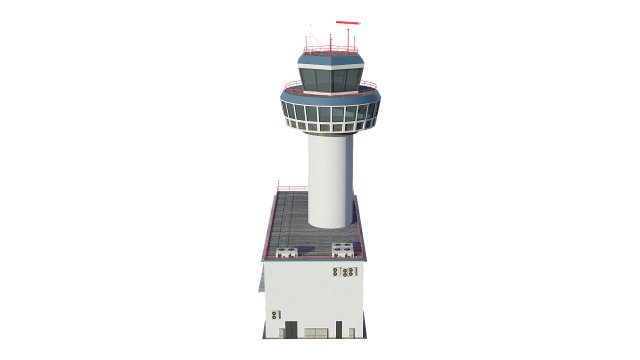 airport control tower 3D Model in Buildings 3DExport