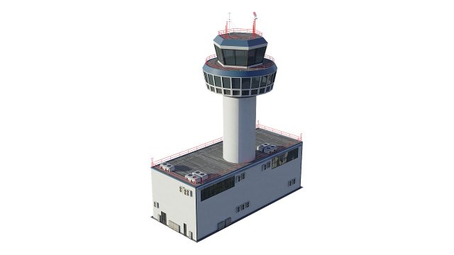 airport control tower 3D Model in Buildings 3DExport