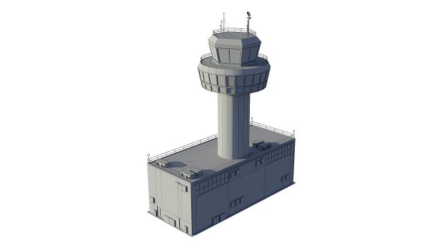 airport control tower 3D Model in Buildings 3DExport