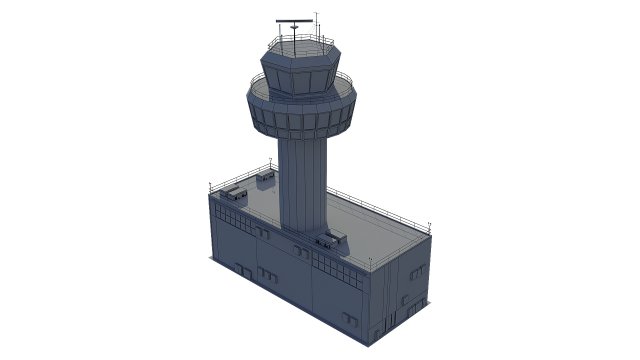 airport control tower 3D Model in Buildings 3DExport