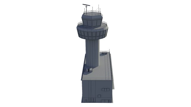 airport control tower 3D Model in Buildings 3DExport