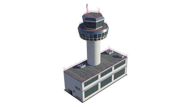 airport control tower 3D Model in Buildings 3DExport