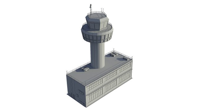 airport control tower 3D Model in Buildings 3DExport