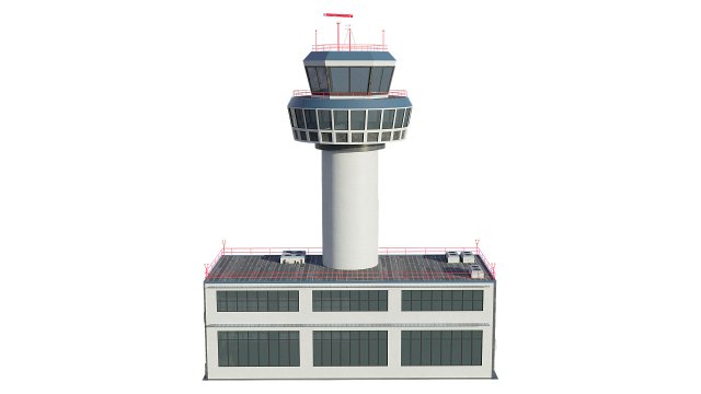 airport control tower 3D Model in Buildings 3DExport
