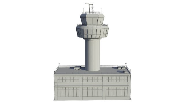 airport control tower 3D Model in Buildings 3DExport