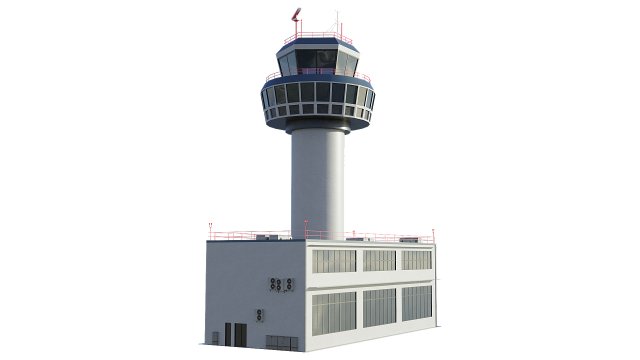airport control tower 3D Model in Buildings 3DExport
