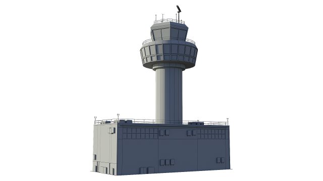 airport control tower 3D Model in Buildings 3DExport