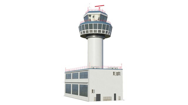 airport control tower 3D Model in Buildings 3DExport
