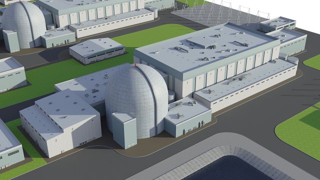Power Plant Nuclear 3D Model in Buildings 3DExport