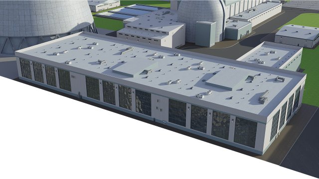 Power Plant Nuclear 3D Model in Buildings 3DExport