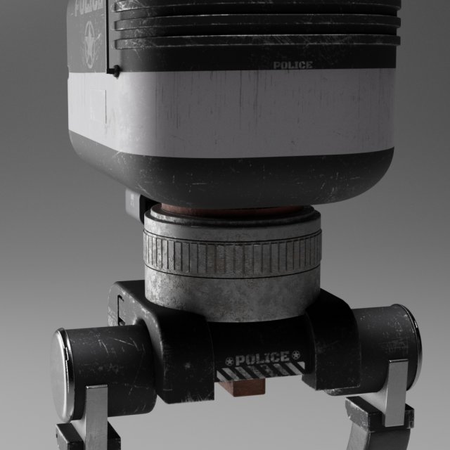 NYPD Robot 4K Texturing 3D Model in Robot 3DExport
