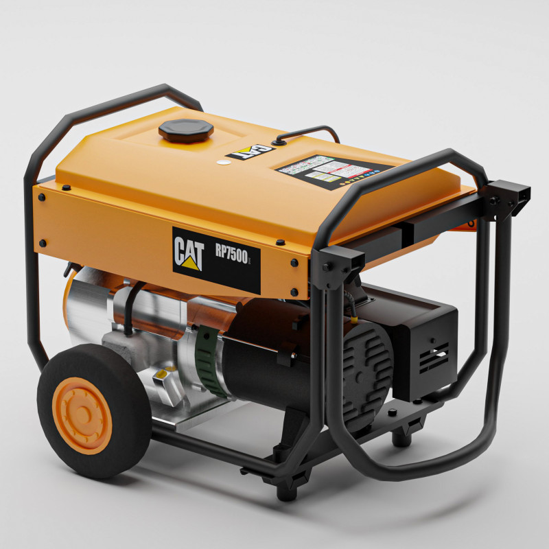Gas Powered Portable Generator 3D Model in Machines 3DExport