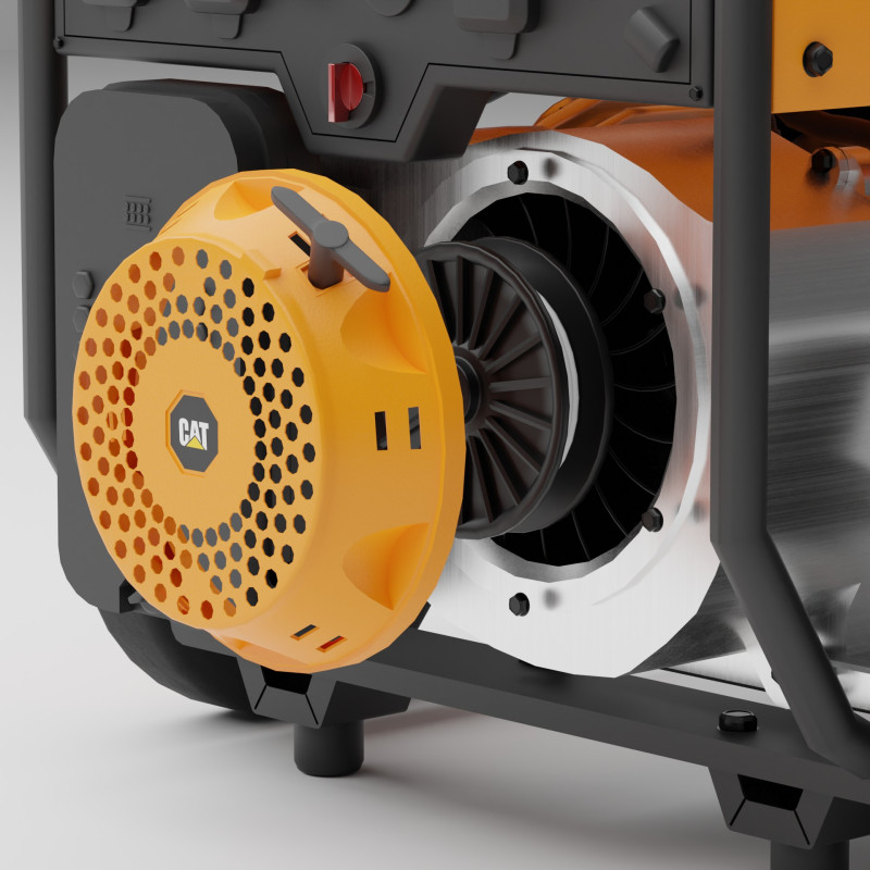 Gas Powered Portable Generator 3D Model in Machines 3DExport