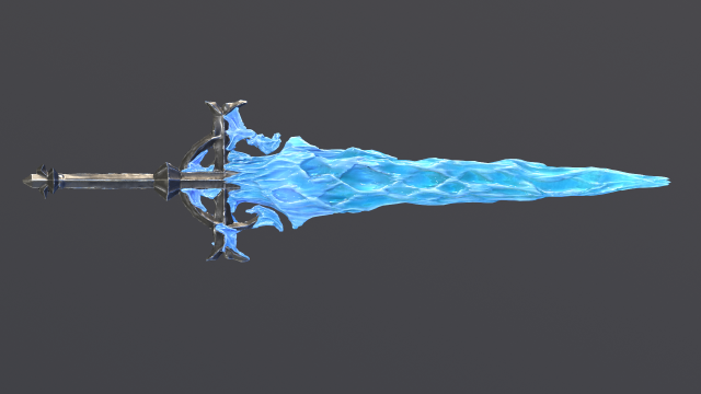 Sword Ice Winter Military Low-poly Modelo 3D in Otros 3DExport